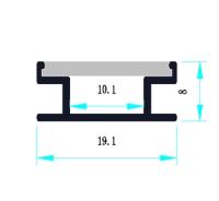China 6063 T5 Aluminum Alloy Recessed LED Profile with Customized Length for Optimal Heat Dissipation for sale