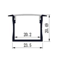 China 30.3*20.49mm Recessed LED Profile with 6063 T3-T8 Aluminium Alloy and Anodized Finish for LED Strip Lighting for sale