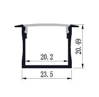 China 6063 T5 Aluminum Alloy Recessed LED Profile with Anodized Surface and Customized Length for Lighting Decoration for sale