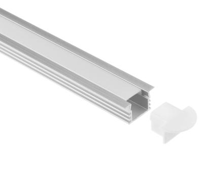 China 6063 T5 Aluminum Alloy Recessed LED Profile with Anodized Surface for Fast Heat Dissipation for sale