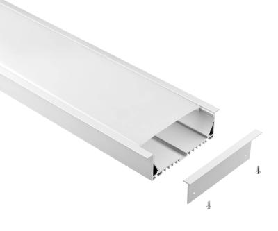 China Large Size 117*35mm Recessed LED Profile with 6063 T3-T8 Aluminum Alloy and Anodized Surface for sale