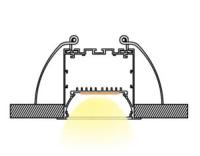 China Recessed LED Profile 6063 T3-T8 Aluminum Alloy 91*76mm Size with Anodized Surface for Ceiling Lighting for sale