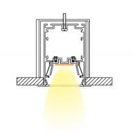 China Recessed LED Profile 6063 T3-T8 Aluminum Alloy 65*76mm Size with Anodized Surface for Ceiling Lighting for sale