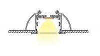China 6063 T3-T8 Aluminum Alloy Recessed LED Profile with Anodized Surface and Customized Length for Ceiling Lighting for sale