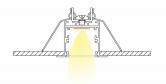 China 6063 T3-T8 Aluminum Alloy Recessed LED Profile 50*35mm Size with Anodized Surface for Ceiling Lighting for sale