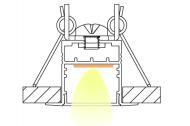 China 6063 T3-T8 Aluminum Alloy Recessed LED Profile with Anodized Surface and Customized Length Options for sale