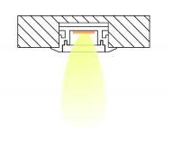 China 6063 T3-T8 Aluminum Alloy Recessed LED Profile with Anodized Surface and Customized Length for Floor Lighting for sale