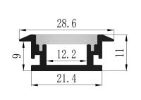 China 6063 T3-T8 Aluminum Alloy Recessed LED Profile with Anodized Surface and Customized Length for Floor Lighting for sale