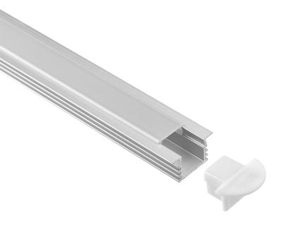 China 6063 T3-T8 Aluminum Alloy Recessed LED Profile with Anodized Surface and Customized Length for LED Strip Housing for sale