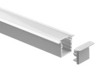 China 6063 T3-T8 Aluminum Alloy Recessed LED Profile with Anodized Surface and Customized Length for Indoor Lighting for sale