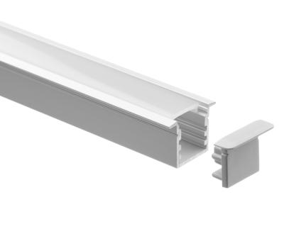 China 6063 T3-T8 Aluminum Alloy Recessed LED Profile with Anodized Surface and Customized Length for Indoor Lighting for sale