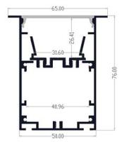 China 65*75mm Recessed LED Profile with 6063 T3-T8 Aluminum Alloy and Anodized Surface for LED Strip Housing for sale