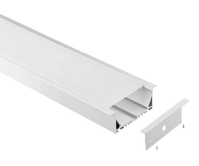 China Recessed LED Profile with 6063 T3-T8 Aluminum Alloy Anodized Surface and Customized Length for LED Strip Housing for sale