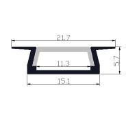 China Recessed LED Profile with 6063 T3-T8 Aluminum Alloy Anodized Surface and Customized Length Options for sale