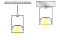 China 6063 T3-T8 Aluminum Alloy Recessed LED Profile with Anodized Surface and Customized Length for LED Strip Housing for sale