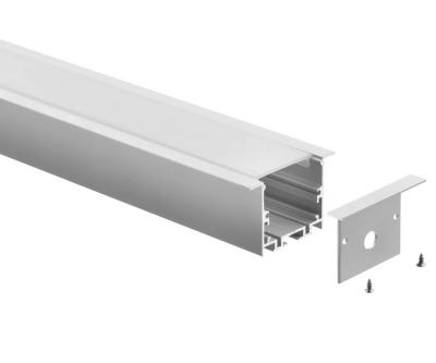 China 55*35mm LED Aluminum Profile with 6063 T3-T8 Alloy for Recessed Mounted LED Linear Light for sale