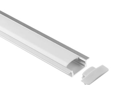China 6063 T3-T8 Aluminum Alloy Recessed LED Profile with Anodized Surface and Customized Length Options for sale