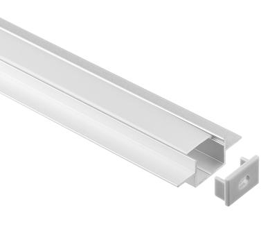 China Professional 6063 T3-T8 Aluminum Alloy Recessed LED Profile with Anodized Surface and Customized Length for sale