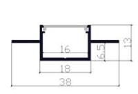 China Professional 6063 T3-T8 Aluminum Alloy Recessed LED Profile with Anodized Surface and Customized Length for sale