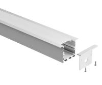 China 6063 T3-T8 Aluminum Alloy Recessed LED Profile with Anodized Surface and Customized Length for sale