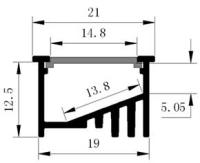 China 6063 T3-T8 Aluminum Alloy Recessed LED Profile with Anodized Surface and Customized Length Options for sale