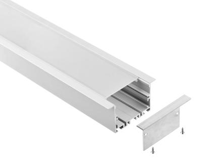 China 6063 T3-T8 Aluminum Alloy Recessed LED Profile with Anodized Surface and Customized Length Options for sale
