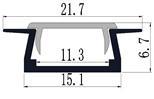 China Recessed LED Profile with 6063 T3-T8 Aluminum Alloy Anodized Surface and Customized Length for Cabinet Lighting for sale