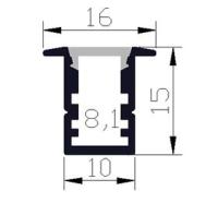 China 6063 T3-T8 Aluminium Alloy Recessed LED Profile with Anodized Surface and Customized Length for Soft Lighting for sale