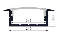 China Ultra Thin Recessed LED Profile in 6063 T3-T8 Aluminium Alloy with Customized Length for Indoor Soft Lighting for sale