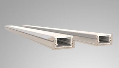 China Recessed LED Profile with 6063 T3-T8 Aluminium Alloy Anodized Surface and Customized Length for Bathroom Lighting for sale