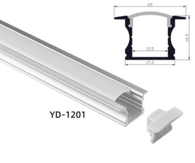 China 6063 T3-T8 Aluminium Alloy Recessed LED Profile with Anodized Surface and Customized Length for LED Strip Housing for sale