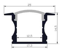 China 6063 T3-T8 Aluminium Alloy Recessed LED Profile with Anodized Surface and Customized Length for LED Strip Housing for sale
