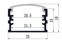 China Adjustable Light Angle 6063 T3-T8 Aluminum Alloy Anodized Surface Mounted LED Profile for sale