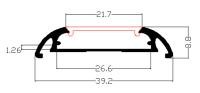 China 6063 T5 Aluminum Alloy LED Aluminum Profile with Customized Length and Heat Dissipation for LED Strip Diffusion for sale