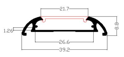 China 6063 T5 Aluminum Alloy LED Aluminum Profile with Customized Length and Heat Dissipation for LED Strip Diffusion for sale