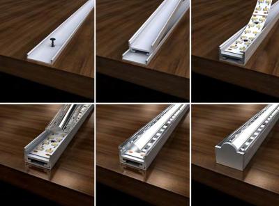 China OEM 6063 T5 Aluminum Extrusion Profile for LED Strip Light with Customized Length and Heat Dissipation for sale