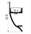 China 6063 T3-T8 Aluminum Alloy Surface Mounted LED Profile with Anodized Finish and Customized Length Options for sale