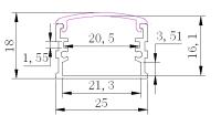 China Customized Length 6063 T5 Aluminum Alloy LED Aluminum Profile with Heat Dissipation for Surface Mounted LED Lighting for sale