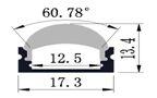 China 6063 T3-T8 Aluminium Alloy Anodized Finish LED Aluminium Profile for Strip Light with Customized Length Available for sale