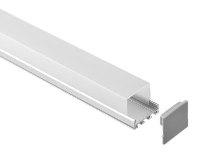 China Factory Price 6063 T3-T8 Aluminium Alloy Anodized Finish Customized Length LED Aluminium Profile for Surface Mounted LED Strip Light Channel for sale