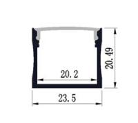 China 6063 T3-T8 Aluminum Alloy LED Aluminum Profile with Anodized Finish and Customized Length for Surface Mounted LED Strip Light Channel for sale