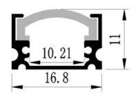 China 16.8*11mm Surface Mounted LED Aluminum Profile with 6063 T3-T8 Aluminium Alloy and Anodized Finish for sale