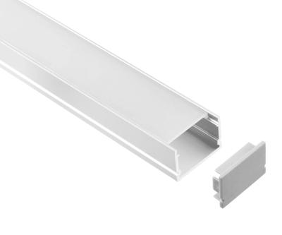 China Surface Mounted LED Profile with 6063 T5 Aluminum Alloy Anodized Surface Treatment and Customized Length for Indoor Lighting for sale