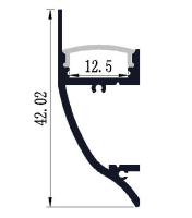 China 6063 T5 Aluminum Alloy Anodized Surface Mounted LED Lighting Profile with Customized Length for sale