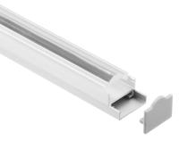 China Surface Mounted LED Profile 6063 T5 Aluminum Alloy with Anodized Surface Treatment for 19.5*16mm LED Strip Channel for sale
