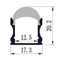 China Customized Length 6063 T3-T8 Aluminum Alloy Anodized Finish Surface Mounted LED Channel for LED Strip Light for sale