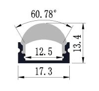 China 6063 T3-T8 Aluminum Alloy Surface Mounted LED Profile with Anodized Finish and Customized Length Available for sale