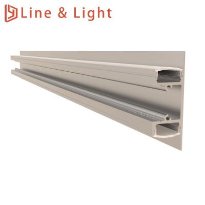 China Two Sides Lighting Surface Mounted LED Profile with 6063 T3-T8 Aluminum Alloy Anodized Finish and Customized Length for sale
