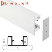 China Two Sides Lighting Surface Mounted LED Profile with 6063 T3-T8 Aluminum Alloy Anodized Finish and Customized Length for sale