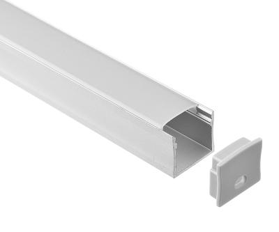 China Surface Mounted LED Profile with 6063 T3-T8 Aluminum Alloy Anodized Surface and Customized Length for sale